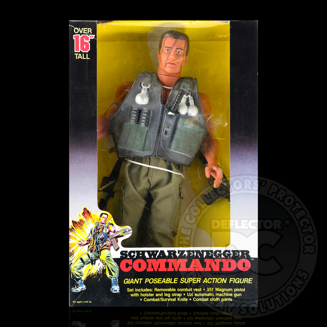 Commando Schwarzenegger Giant Poseable Super Action Figure Display Cas ...