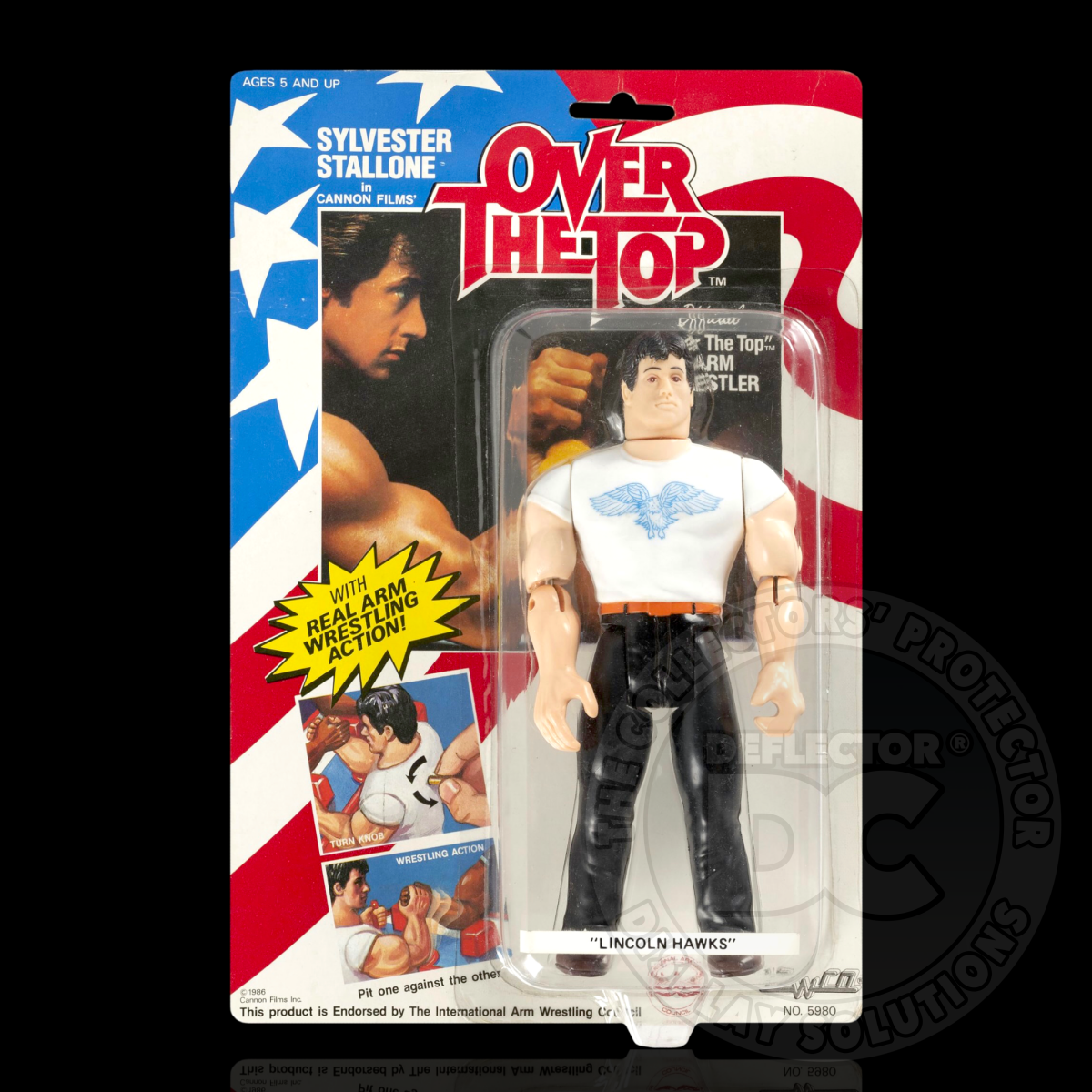 Over The Top Lincoln Hawks Sylvester Stallone Carded Figure Display Ca ...