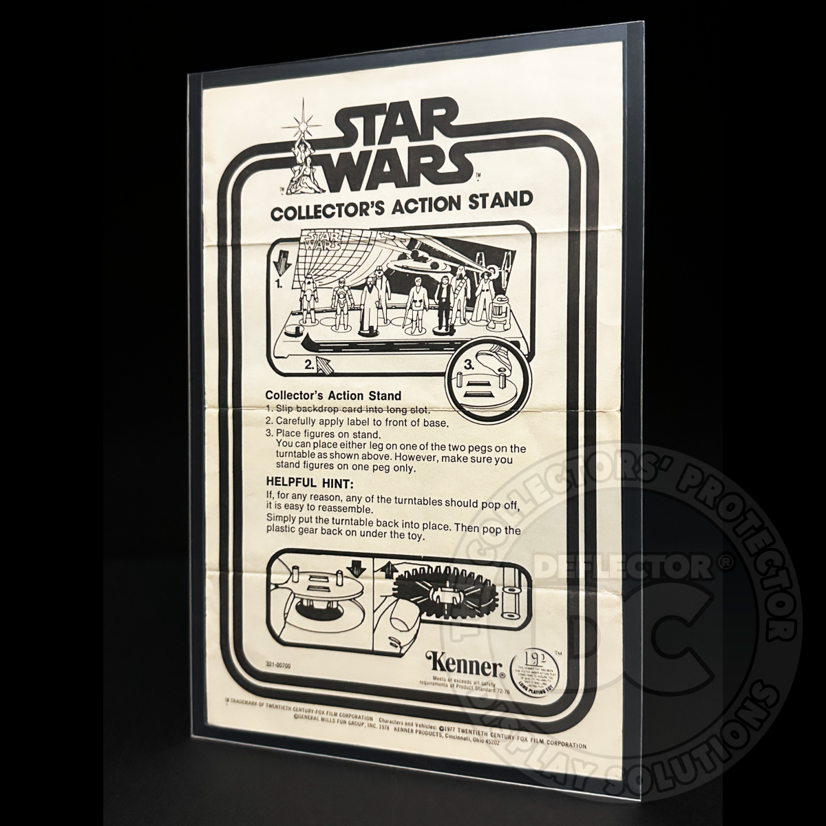 Star Wars Collector's Action Stand Instructions Display Sleeve ...
